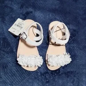 christie & jill | Shoes | Toddler Girls Christie Jill Ava White Sandal ...